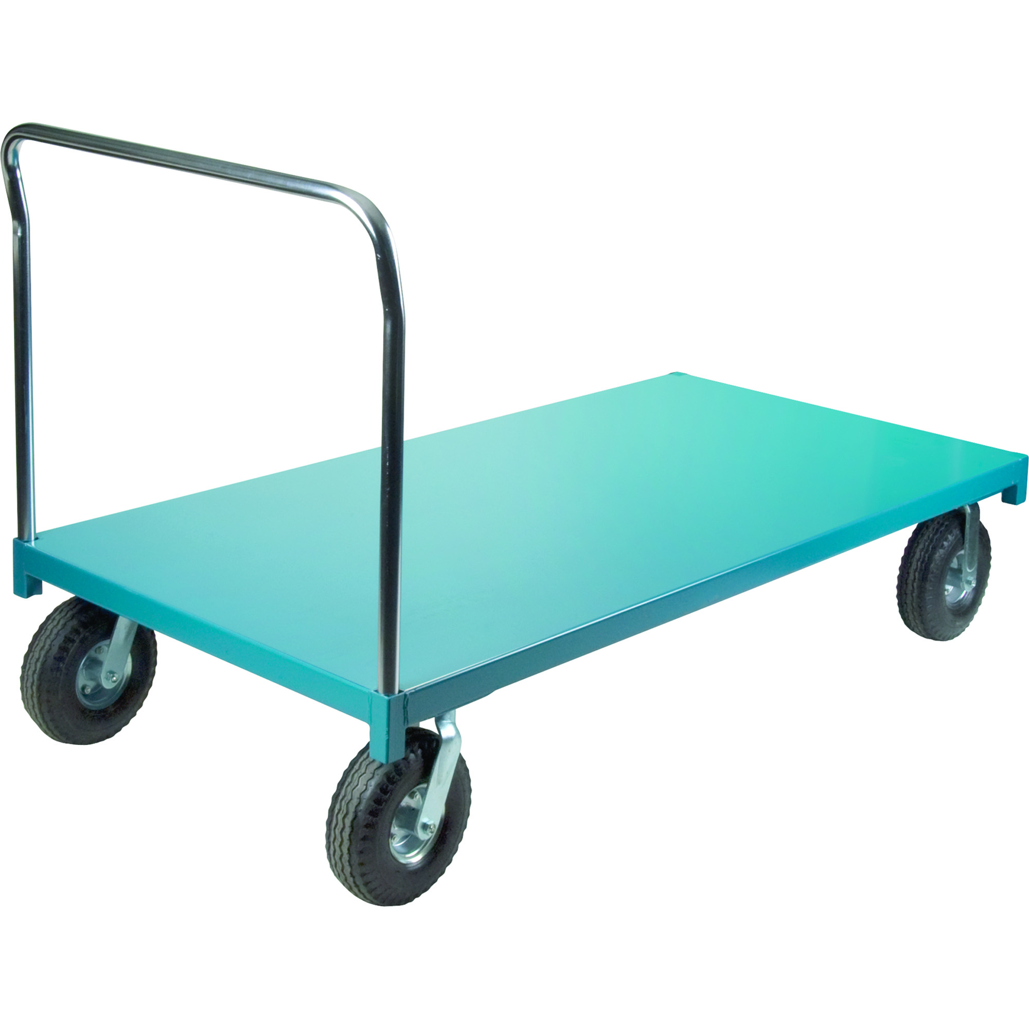 Chariots à plateforme robustes - Roulettes pleines pneumatiques de 10 ...