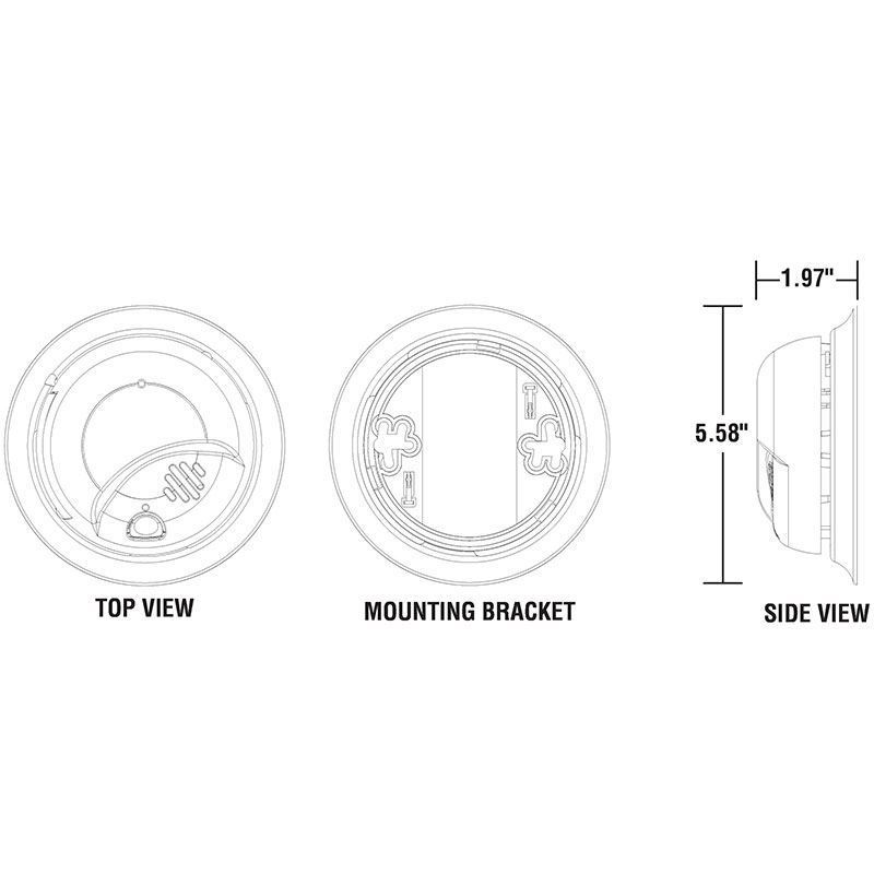 Combo Smoke/CO Detector Hardwired 120VAC with battery backup BRK ...